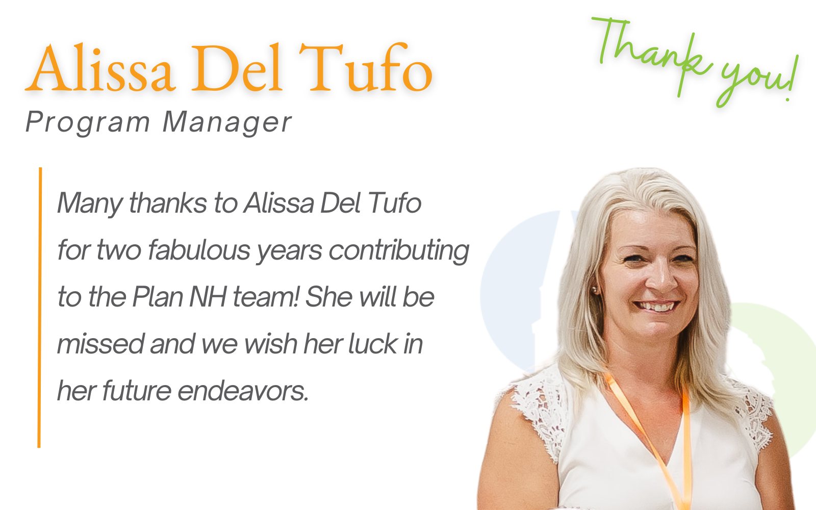 Plan NH Bids Farewell to Alissa Del Tufo - PLAN NH